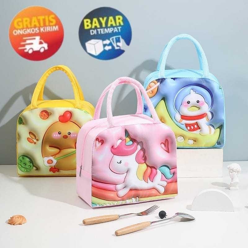 [GK] 3d Lunch Box Bag Children's Lunch Bag Character Food Cooler ...