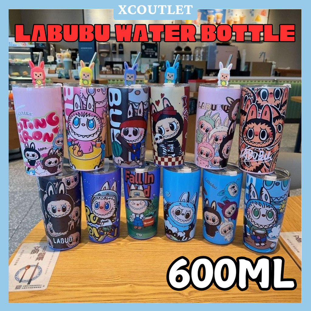 20oz Cute Labubu Water Cup The Monster Straw Mug Large Capacity ...