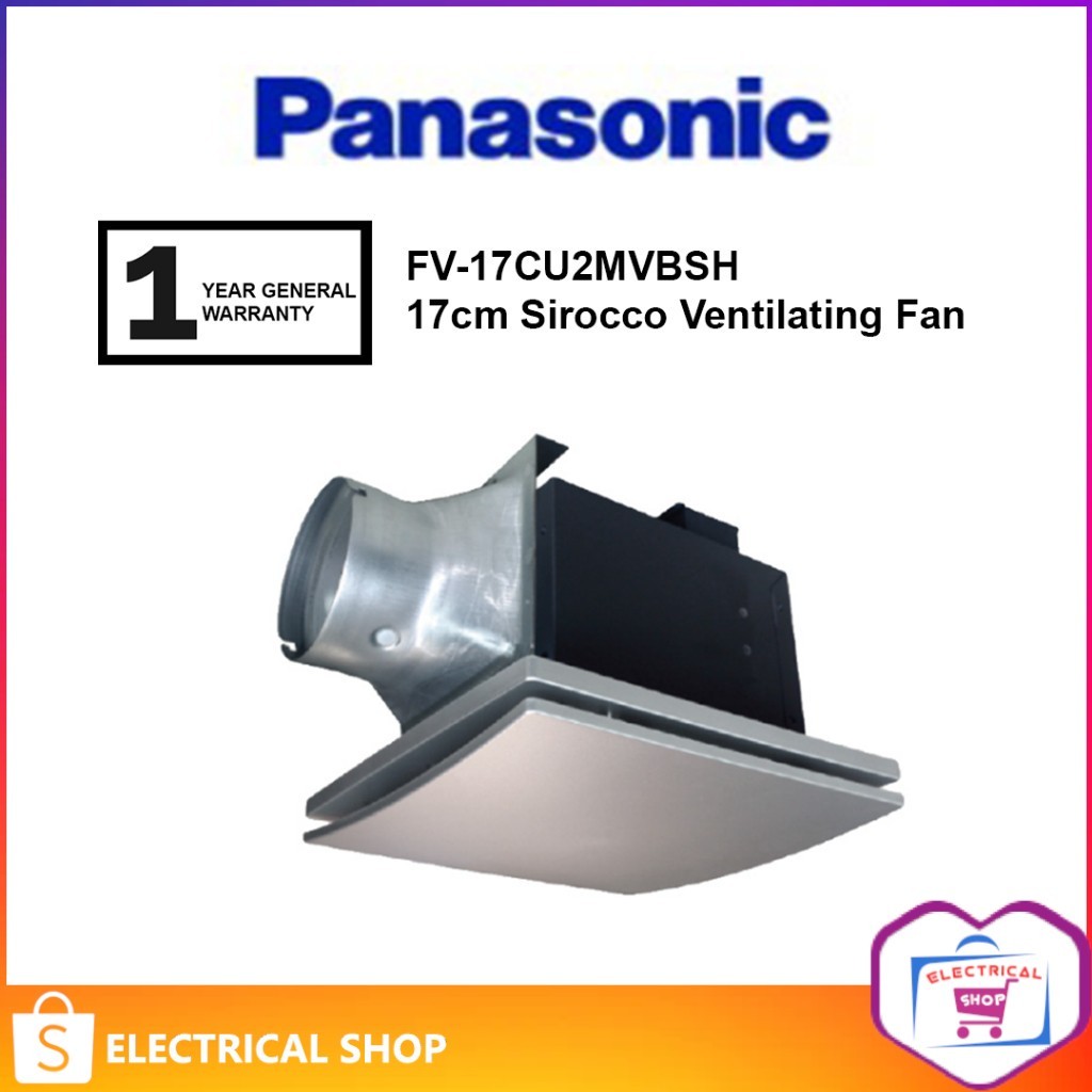 Panasonic Ventilation Exhaust Fan 17cm Ventilating FV-17CU2MVBSH ...