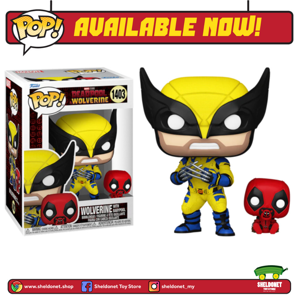 Funko Pop! & Buddy: Deadpool & Wolverine - Wolverine with Babypool ...