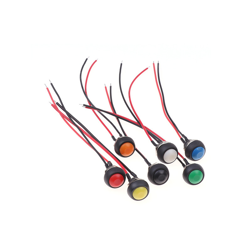 BlingFlash 12mm Momentary Push Button Switch Mini Round Switch ...