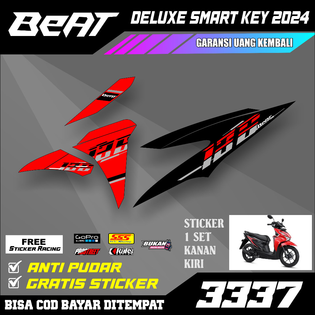 Striping Sticker decal New Beat deluxe 2024 Smart Key keyless 2025 ...