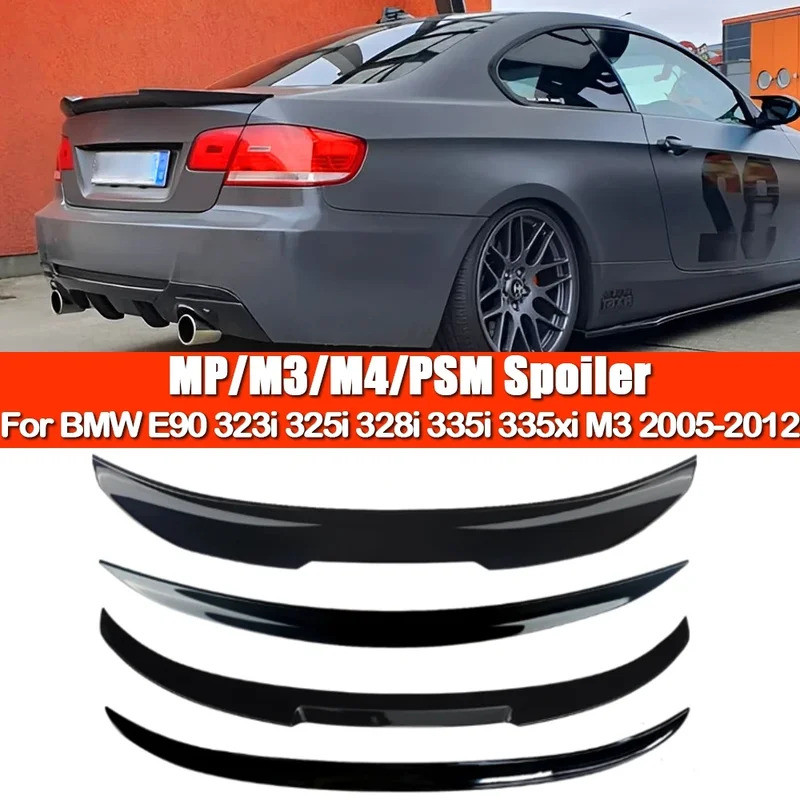 PSM / M4 / MP / CSL Style Trunk Lip Tail Trunk Spoiler Body Kit For BMW E90 323i 325i 328i 335i ...