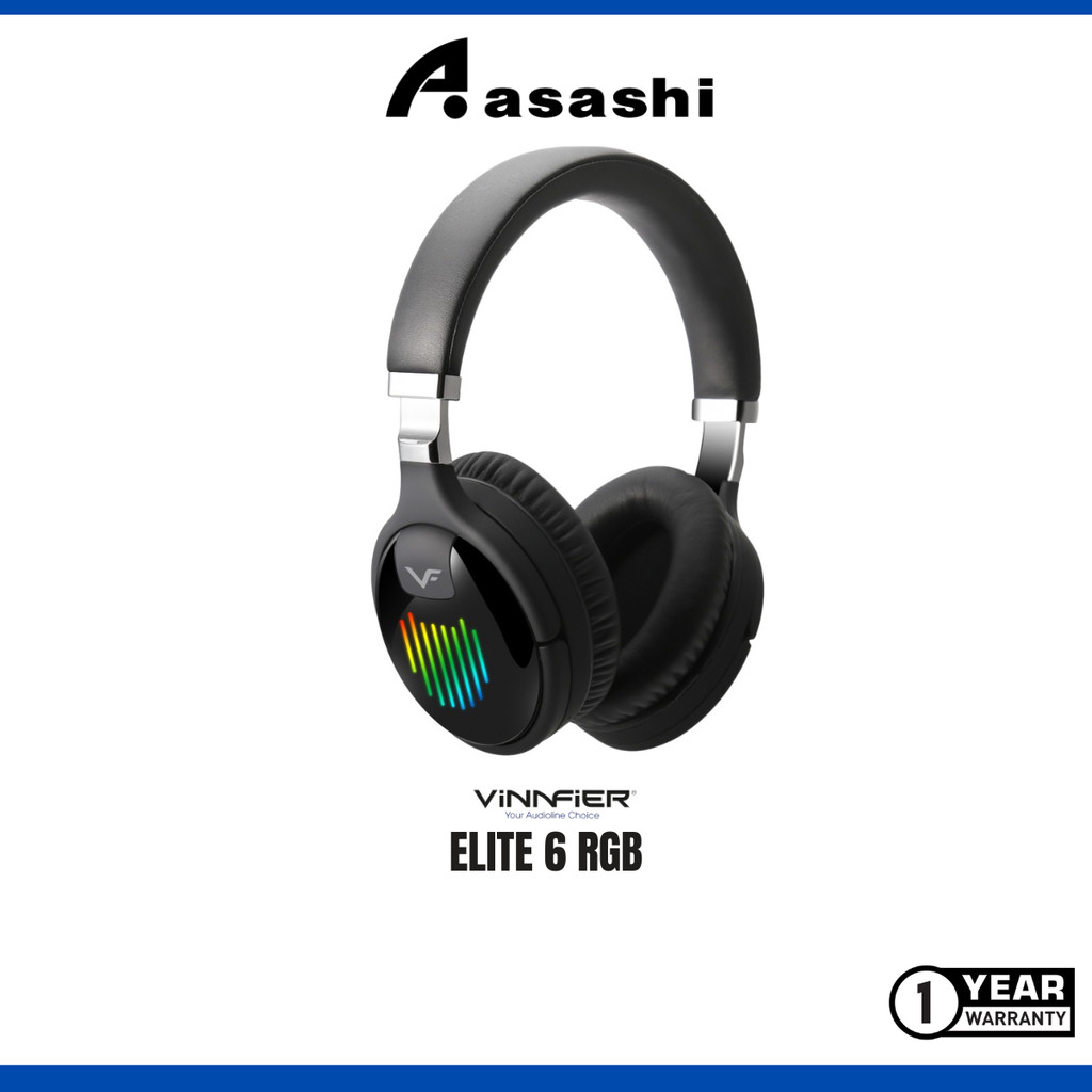 Vinnfier Elite 6 RGB Black (2021) High Performance Bluetooth Headphone ...