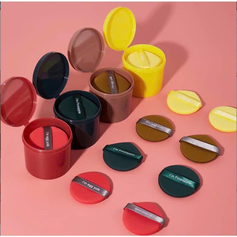 Multi-purpose Round Makeup Sponge with Box - Apply Cushion, Foundation ...