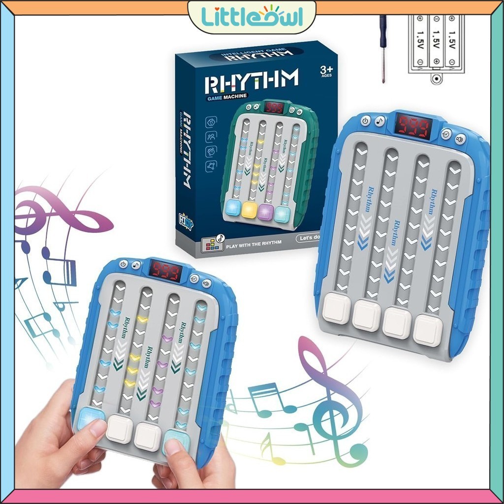Musical Rhythm Board Game Kids Toys Lighting Music Quick Push Button ...