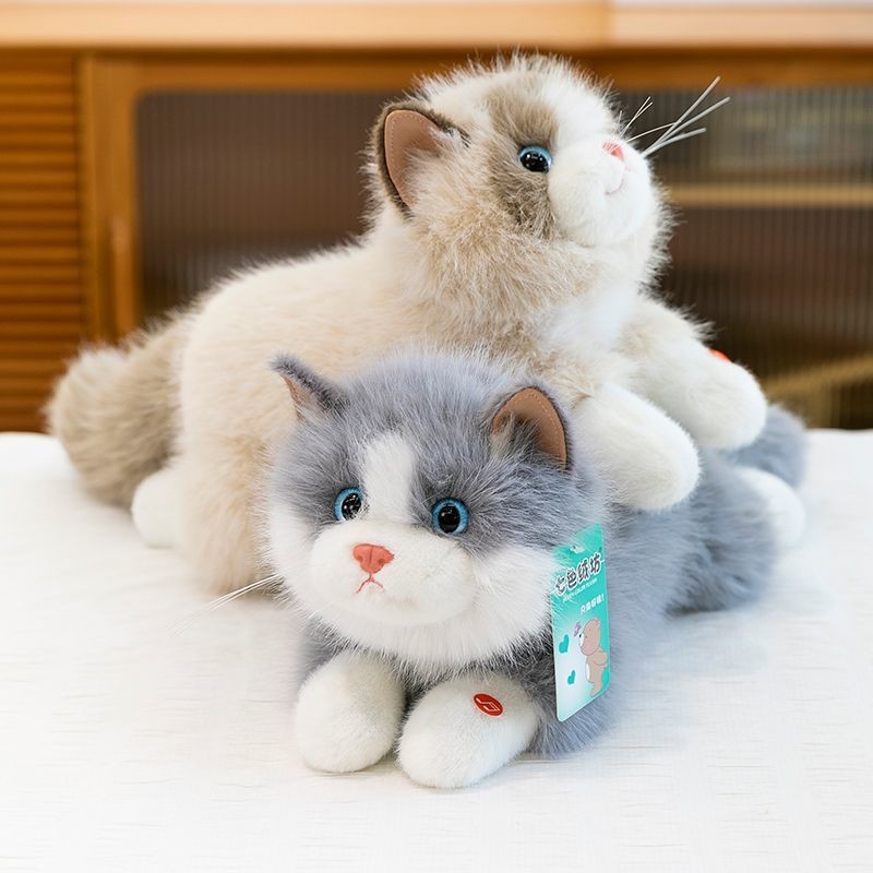 Plush Toy Plush Cat Simulation Cat Doll Kitten Plush Toy Children ...