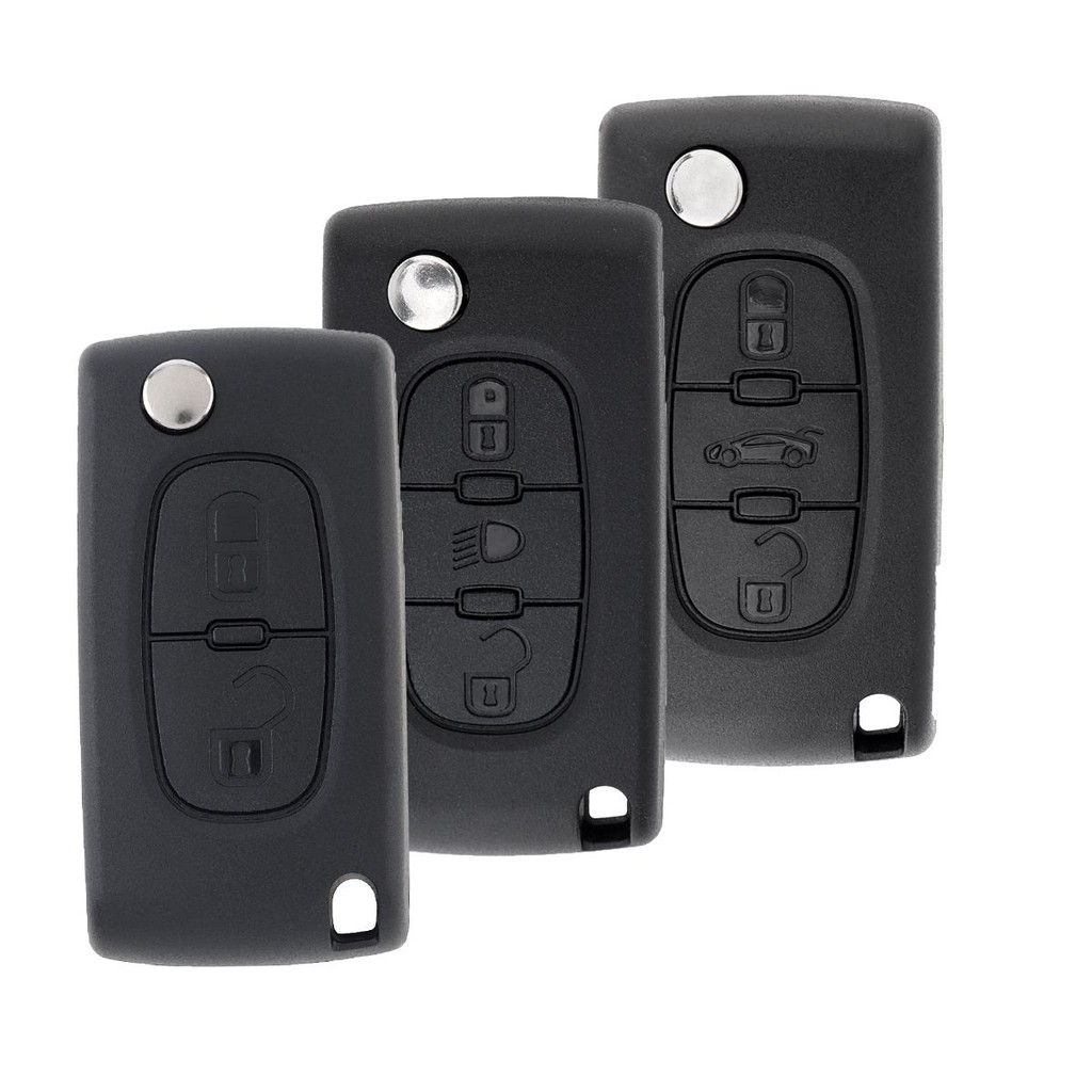 2/3 Buttons Car Replacement Flip Key Fob Case CE0536 Fit for Peugeot ...