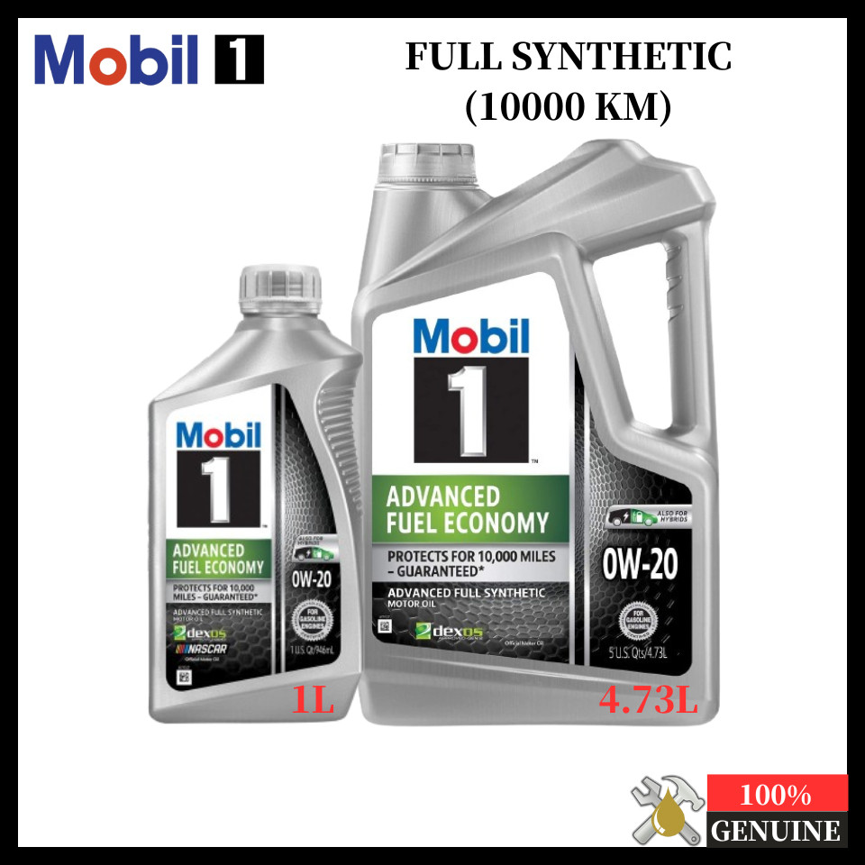 MOBIL 1 0W-20 Advanced Fuel Economy 4.73L/1L Engine oil (Full Synthetic ...