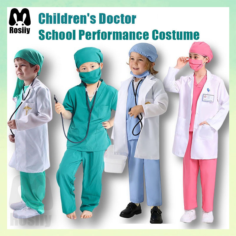 Kids Doctor Nurse Costume Boy and Girl Show Cosplay Costume Pretend ...