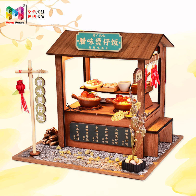 Diy Hut Style Ancient Architecture Handmade Mini Wooden House with ...
