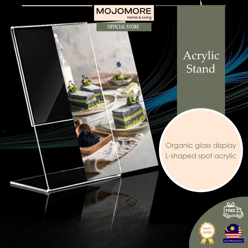 MOJOMORE Acrylic Stand A4 / A5 / A6 Size Menu Paper Poster QR Code ...