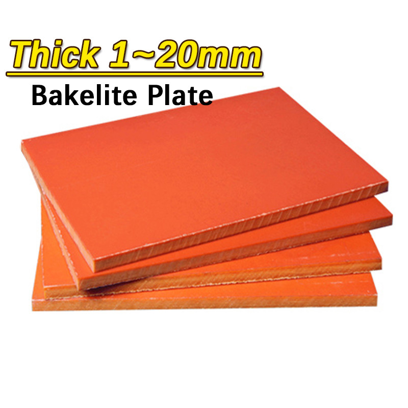 Thickness 1-20mm Orange Red Bakelite Plate Insulation Phenolic Resin ...