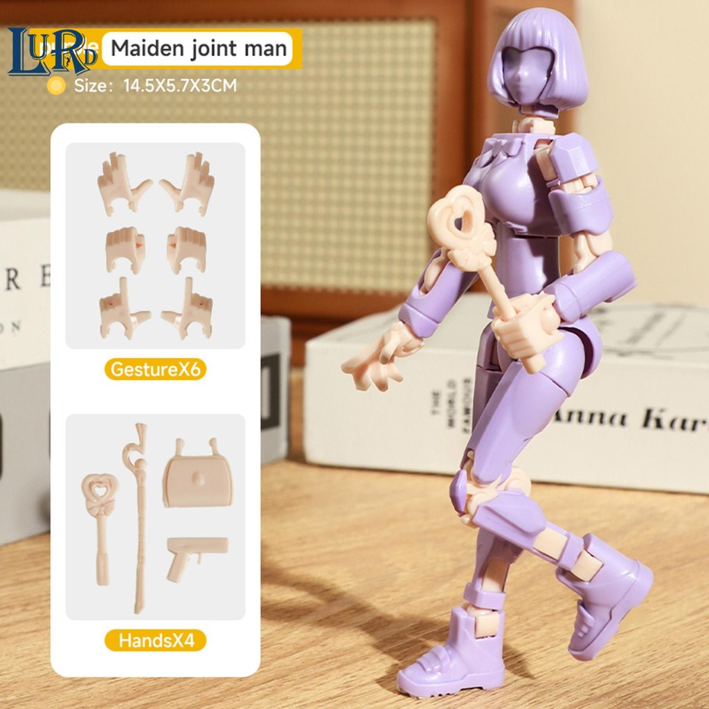 Girls Moveable Jointed Dolls Multi-jointed Movable Figures Assembled ...