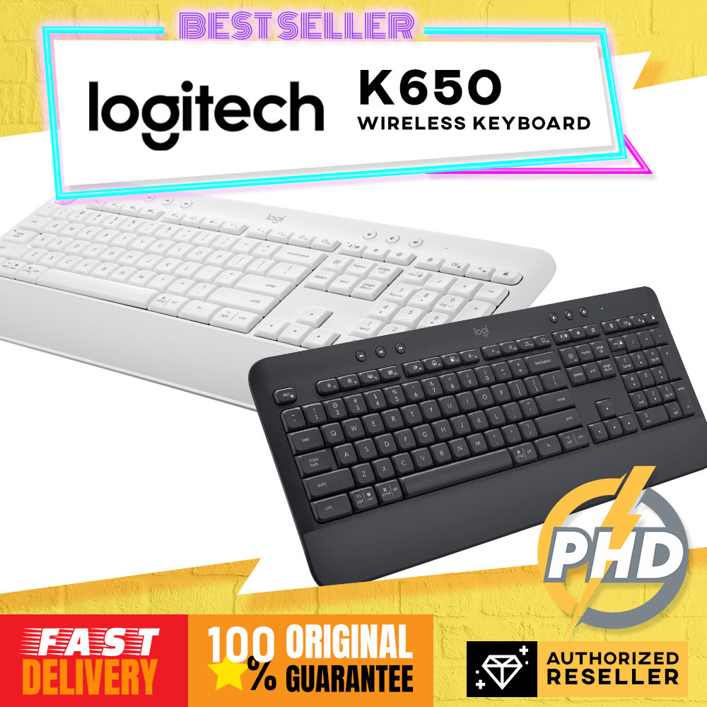 Logitech Signature K650 Comfort Full-Size Wireless Keyboard with Wrist ...