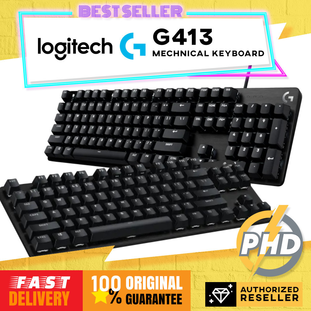 Logitech G413 TKL SE / G413 SE Mechanical Gaming Keyboard with Tactile ...