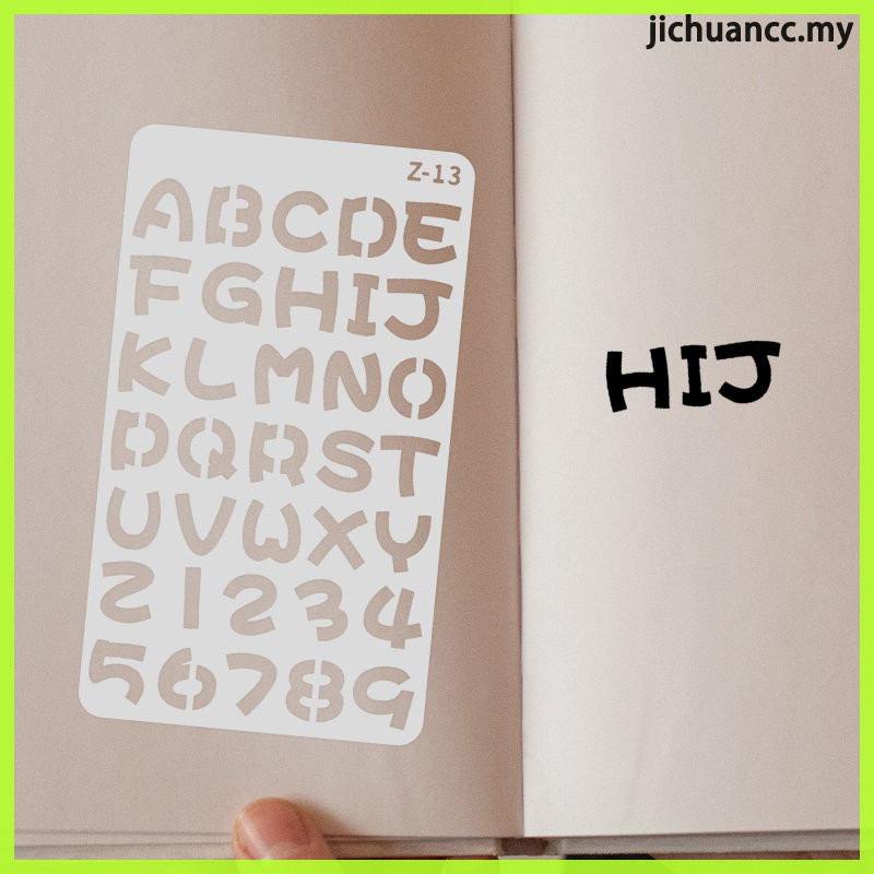 20 Sheets Letter Template Ruler Stencil Crafts Drawing Stencils ...