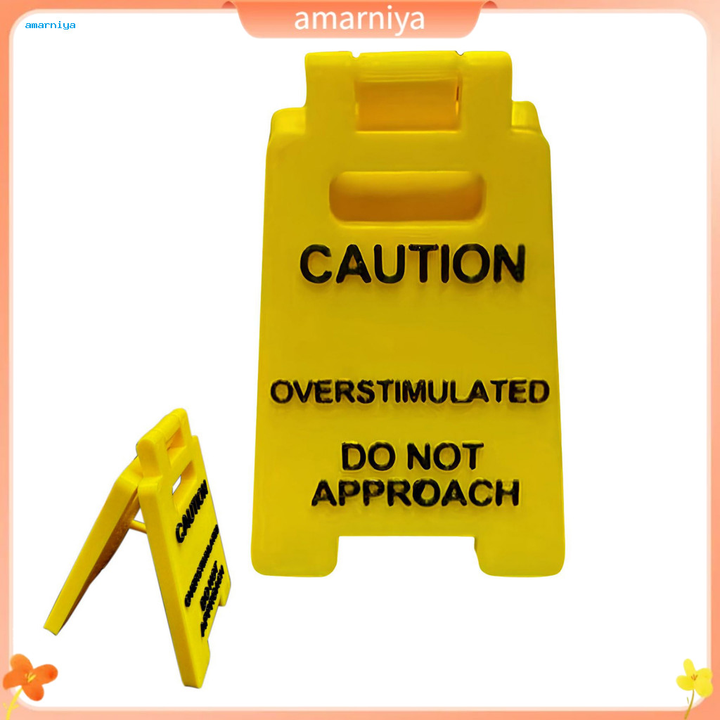 AMAR Office Desk Sign Warning Overstimulation Sign Quirky 3d Printed ...