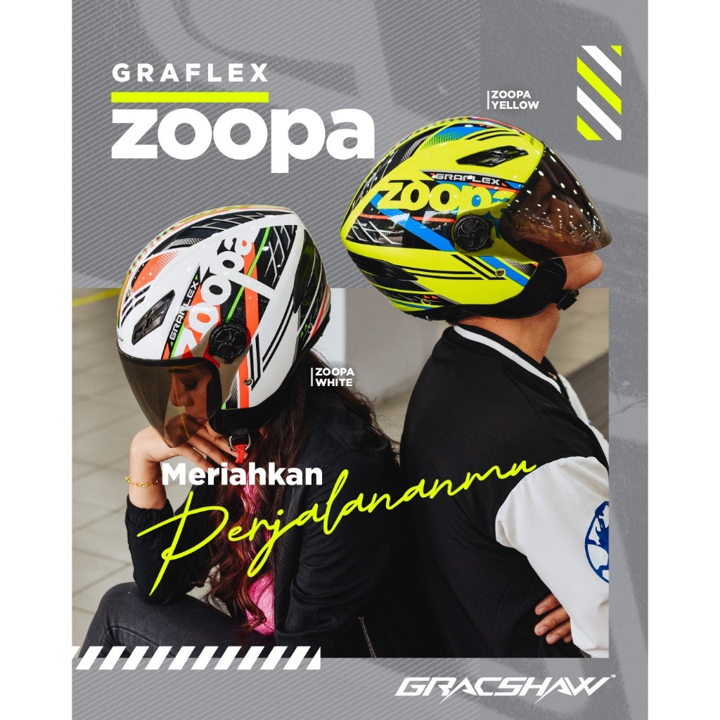 GRACSHAW G666 GRAFLEX HALF HELMET DEMI JET G666 ZOOPA AIRE CRUZER ...