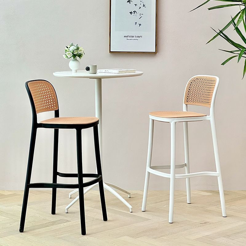 【In Stock】Free Shipping~Stock~Nordic Plastic Rattan-like Bar Stool ...