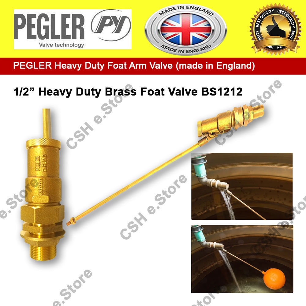 PEGLER Heavy Duty Brass Float Valve BS1212 Original (MADE IN ENGLAND) For Water Tank Stop Valve ...