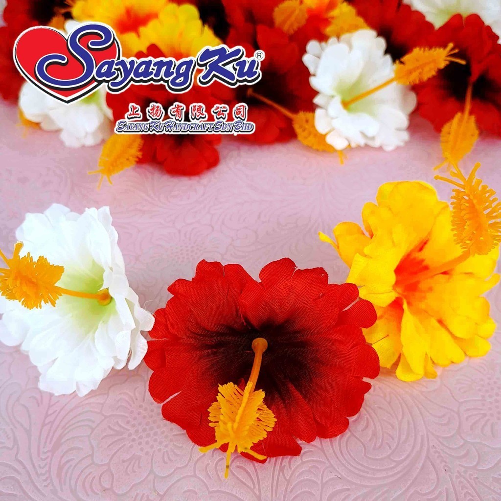 bunga merdeka untuk sanggul melintang / Bunga Raya Artificial Merah ...