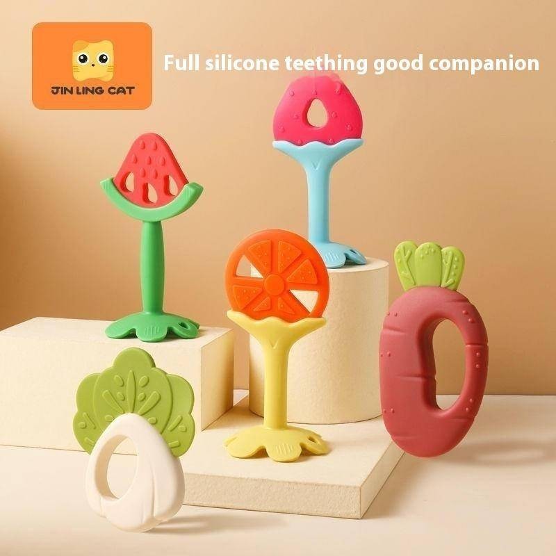 Infant Molar Stick Hand-held Toy Teether Food Grade Fruit Soothing ...