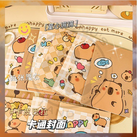 Ml Cute Capybara Astronaut Girl Motif Mini Notebook / Small Memo ...