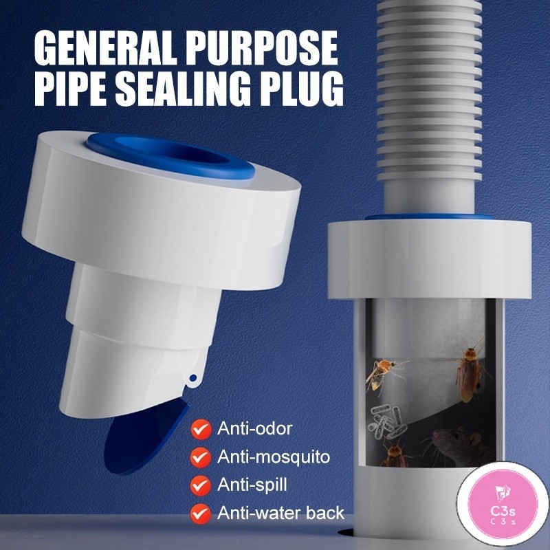 C3 Universal Fit Drain Pipe Hose Silicone Plug, Washing Machine Drain ...