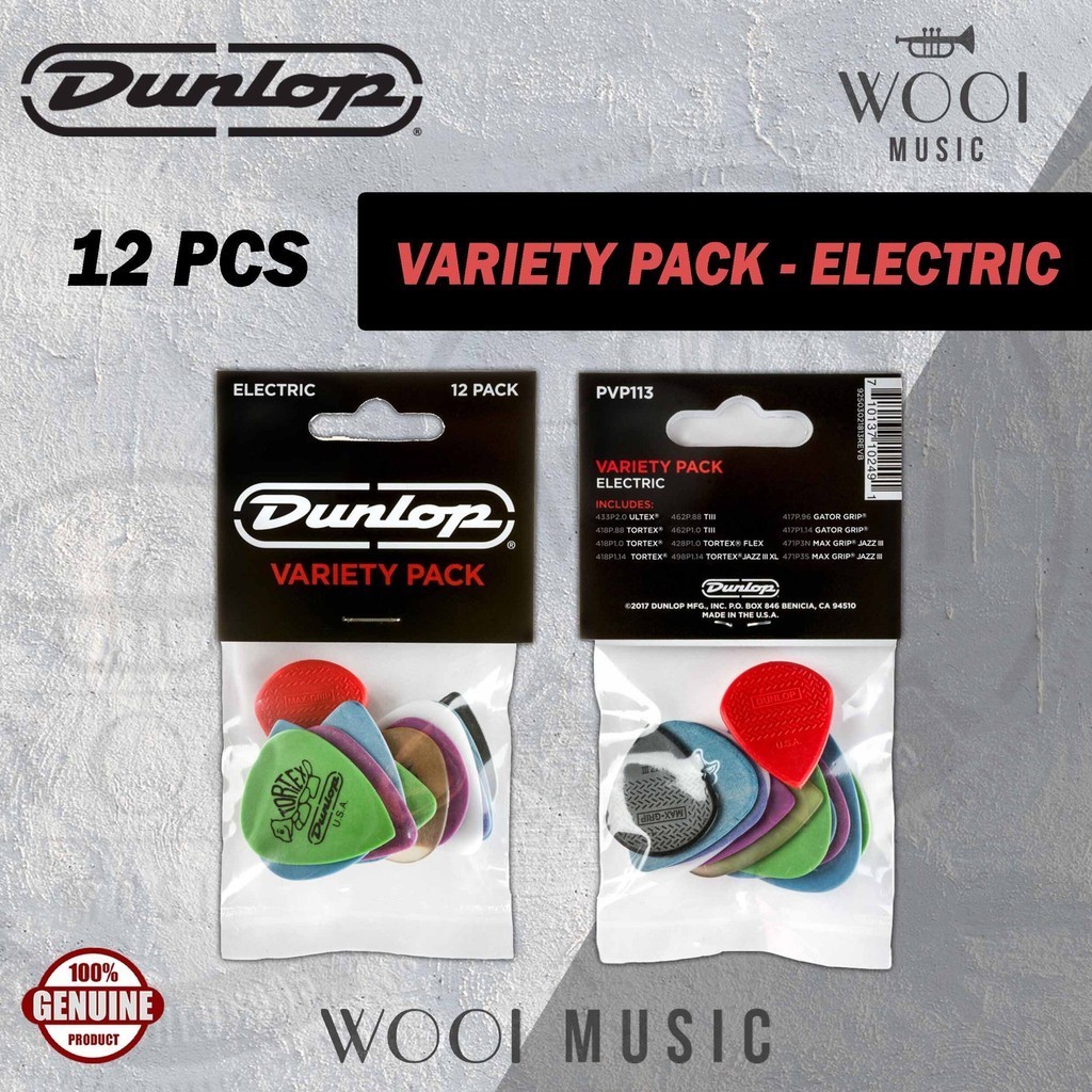 Jim Dunlop PVP113 Electric Guitar Pick Variety Pack - Made In USA ...
