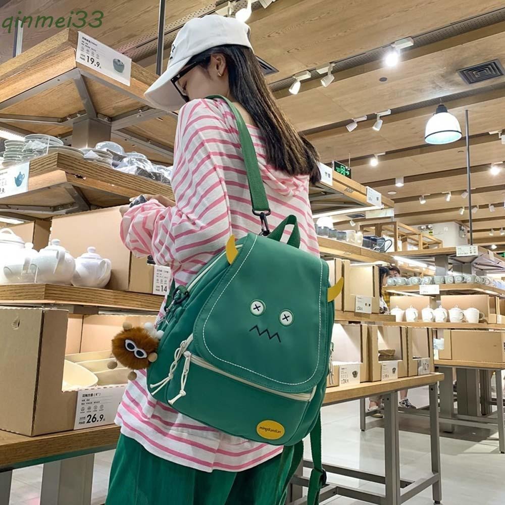 QINMEI Cartoon Devil Backpack, Large Capacity Laptop Bag Cartoon ...