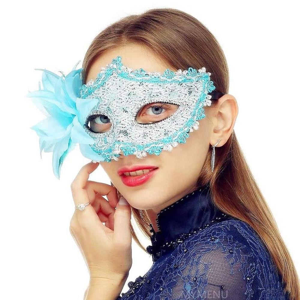 Venetian Mask Lace Rhinestone Leather Mask Lily Princess Mask Wedding ...