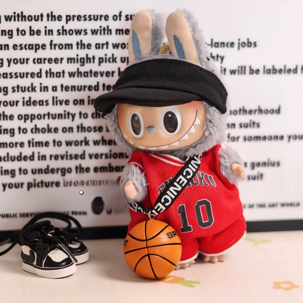 Original No. 10 Basketball Costume Labubu Doll 17cm Heart Macaron Dress ...