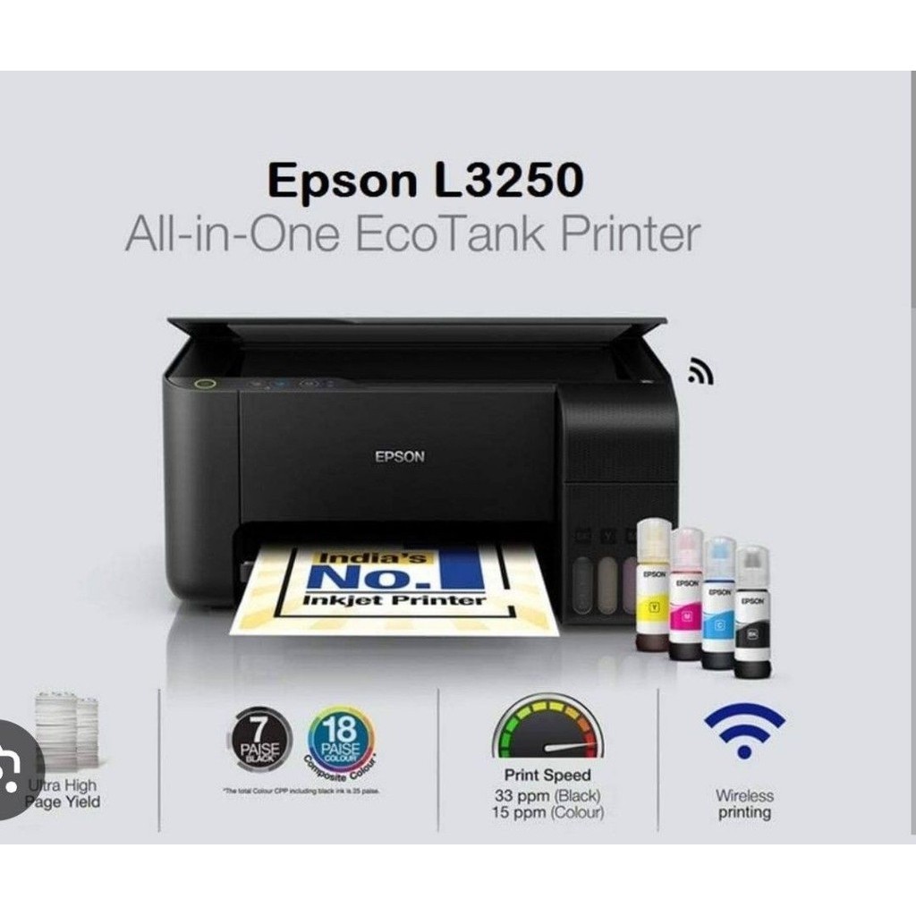 EPSON L3250 L3210 L3256 L121 L3110 L3150 ECOTANK All-in-One Ink Tank ...