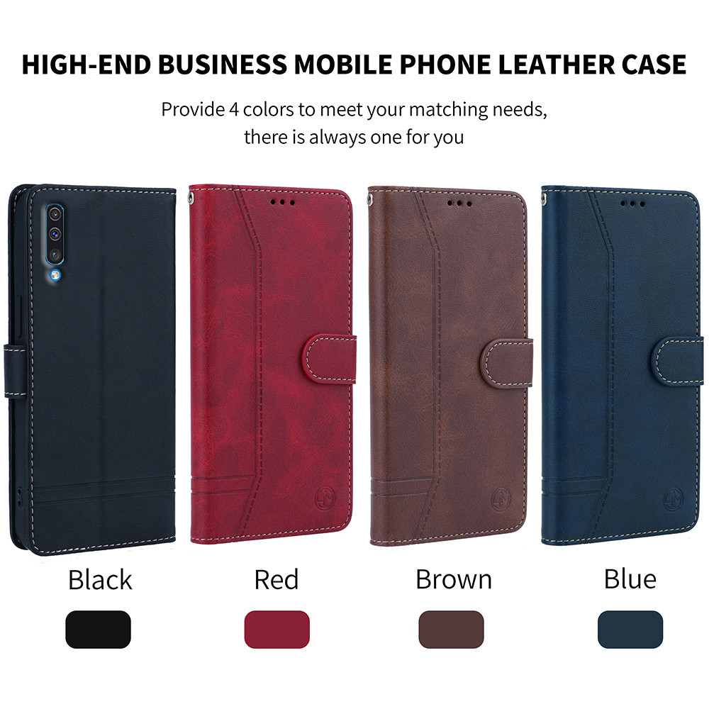Leather Case For Samsung Galaxy A50 A30S A50S SM-A505FN SM-A307FN Flip ...