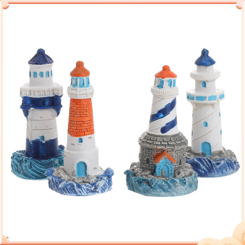Ocean Decorations Mediterranean Mini Lighthouse Model Dining Table Toy ...