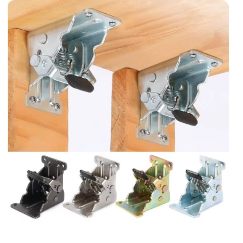 90/180 Degree Self-Locking Folding Hinge Table Legs Chair Extension ...