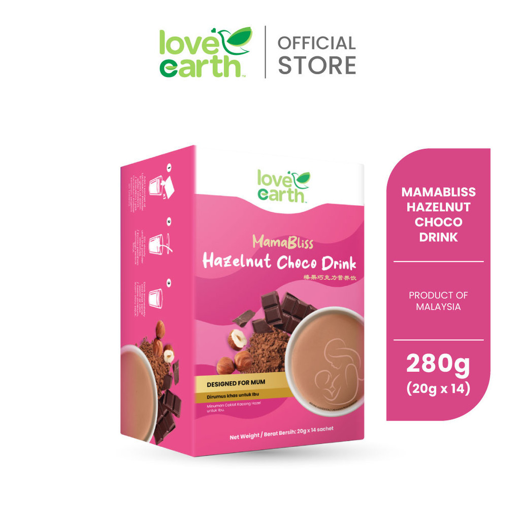 Mamabliss Hazelnut Choco Drink (14 Sachets x 20g) | Shopee Malaysia