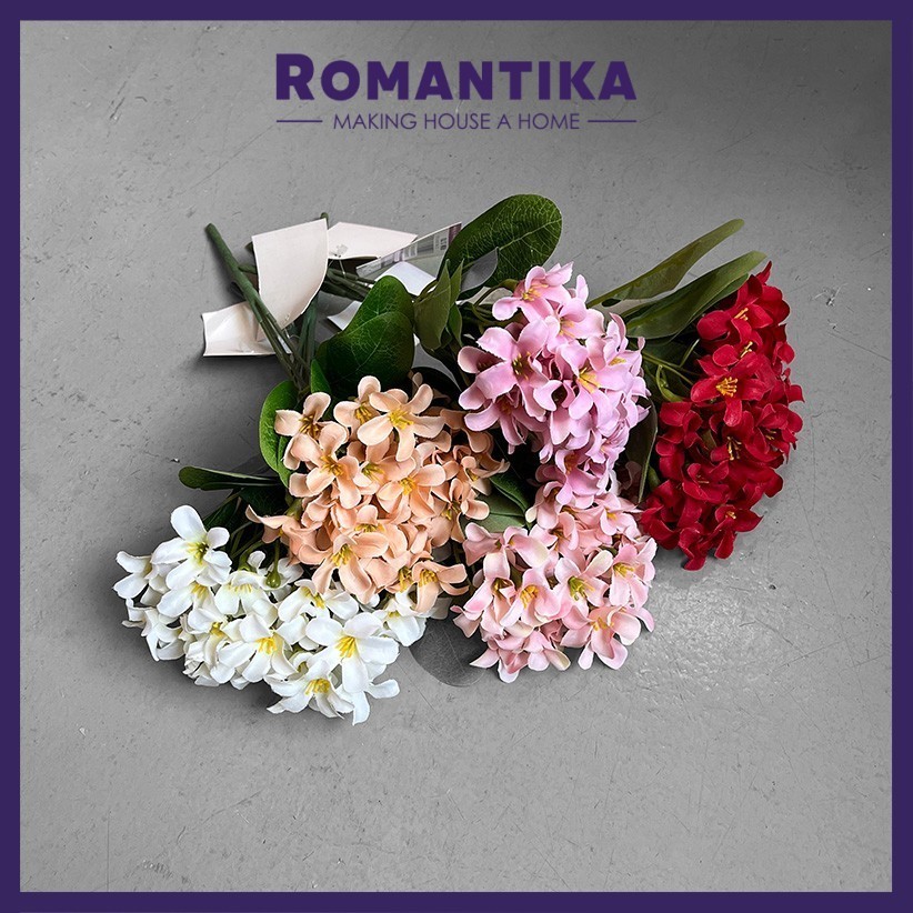 Romantika Artificial Flower 30CM MURRAYA Fake Flower real touch Bunga ...