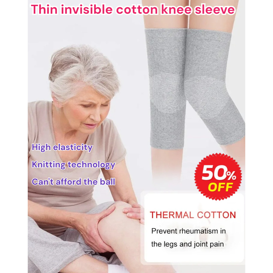 【Hot】Thin Invisible Cotton Knee Sleeve/Extended Cotton Cold Warm Knee ...