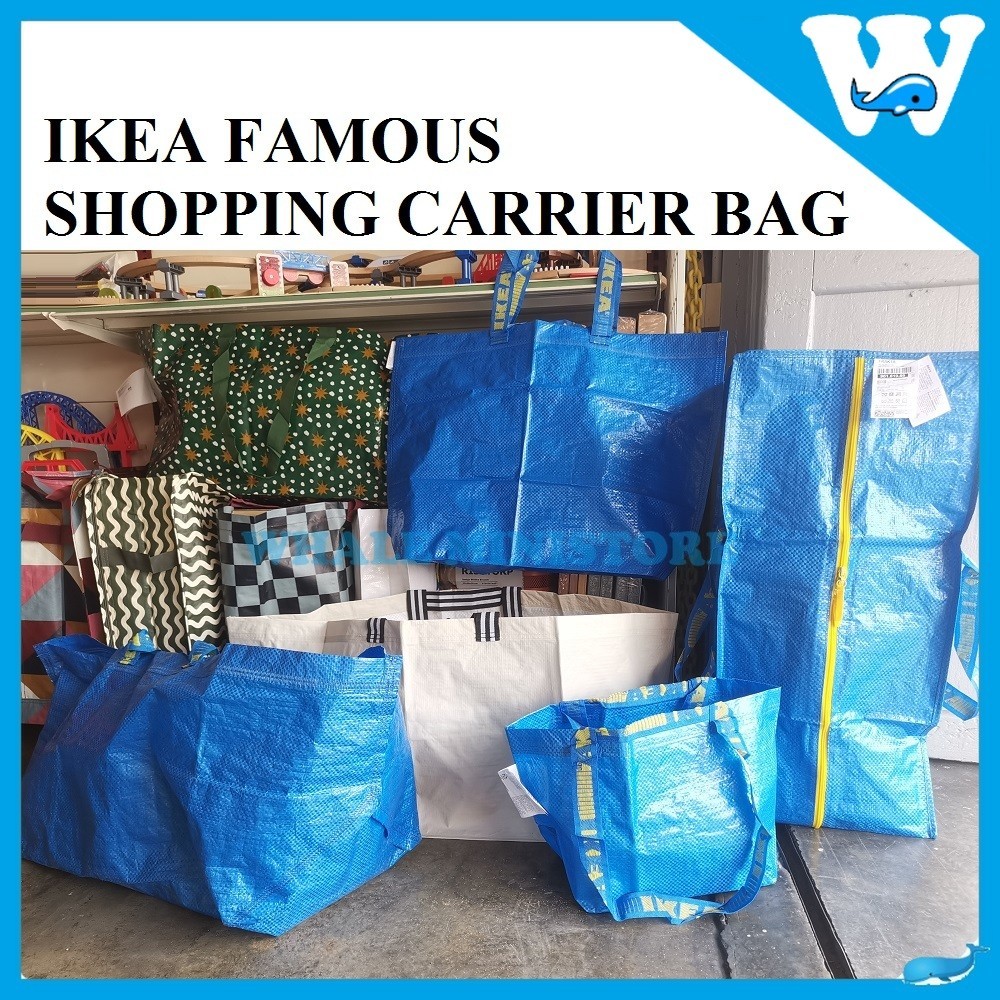 IKEA BLUE REUSABLE BAG / CARRIER BAG / SHOPPING BAG / COIN BAG / BEG ...