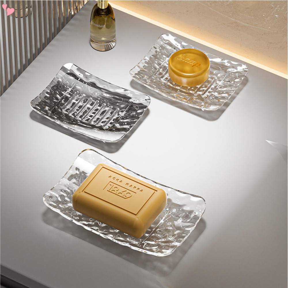 Self Draining Soap Dish, Non-slip Soap Holder with Drain Plastic ...