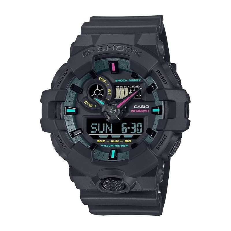 Casio G-Shock Multi Fluorescent Color Series GA-700MF-1AJF Men's Black ...