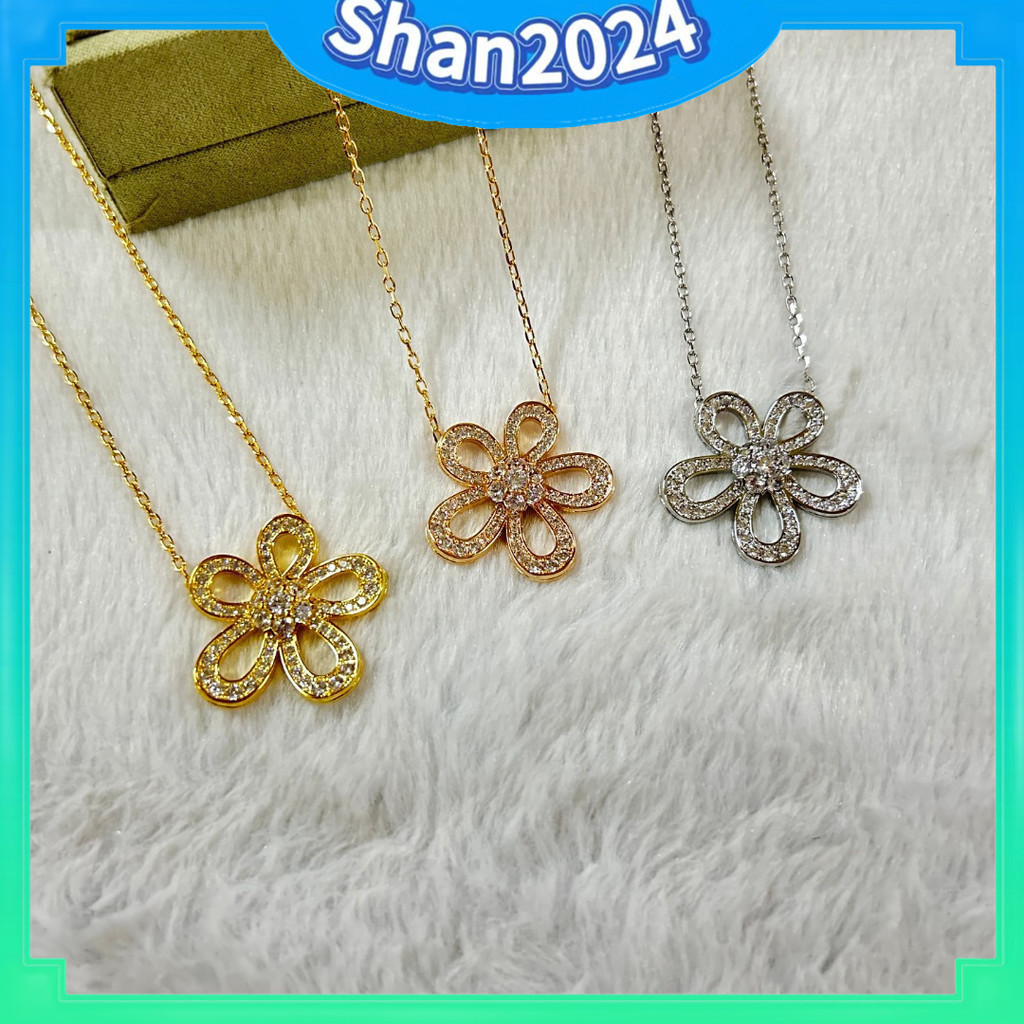 Van Cleef & Arpels vca SUNFLOWER Starry Necklace White Gold Color ...