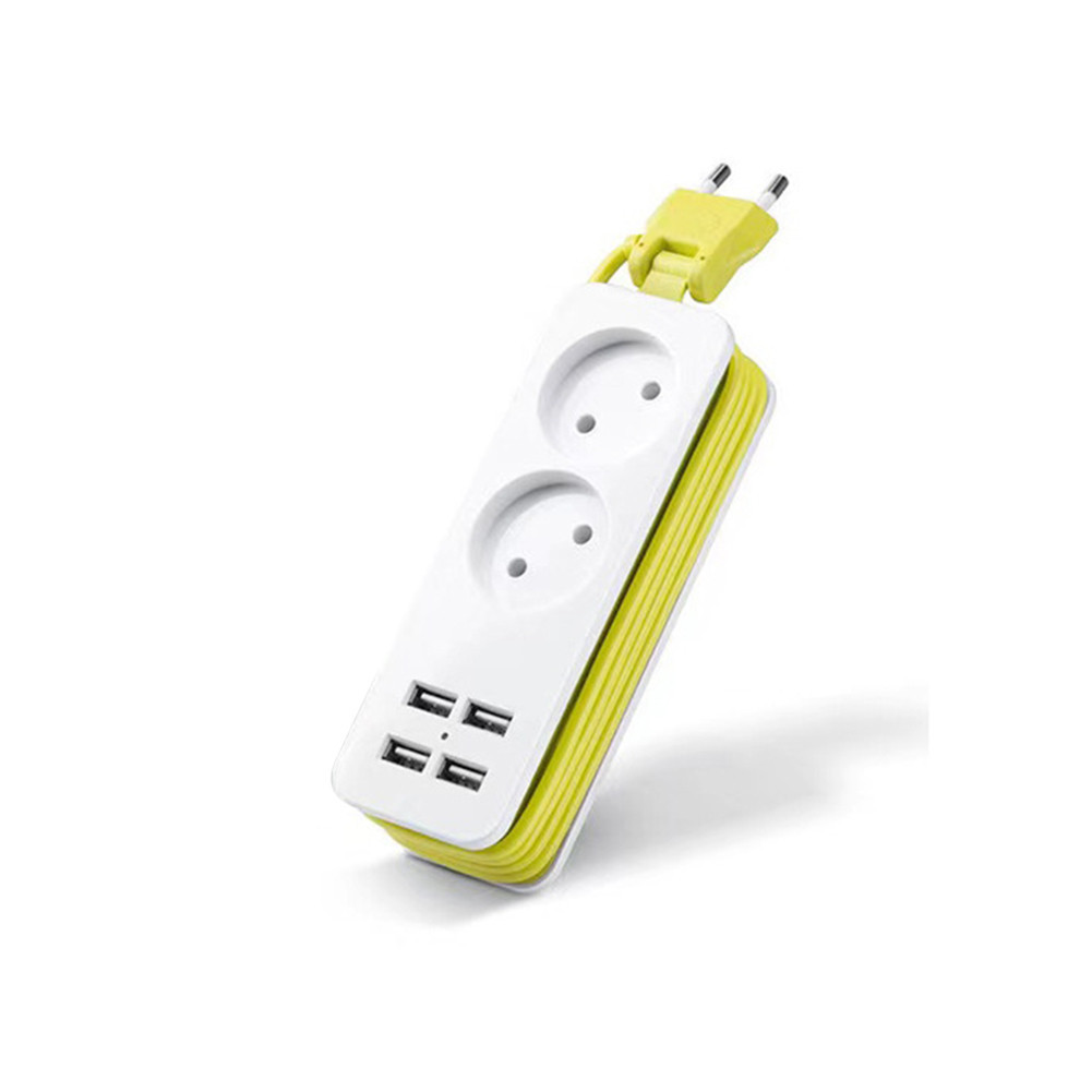 Traveling Socket 4 USB Cable Port 1.5 Meter Portable Socket 2 Hole ...