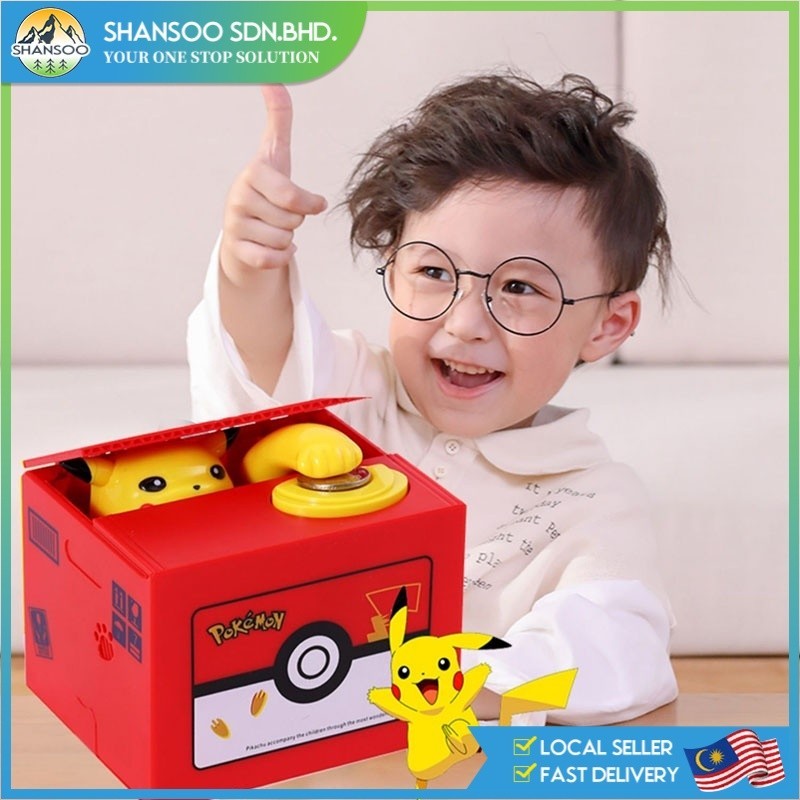 Electric Piggy Bank Coin Lovely Thief Tabung Duit Kertas Saving Box ...