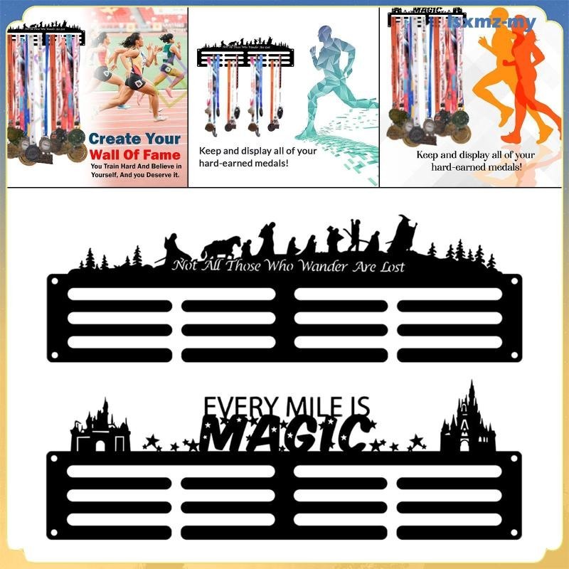 [LsxmzMY] Medal Hanger Metal Wall Mount Rack Awards Ribbon Display for ...