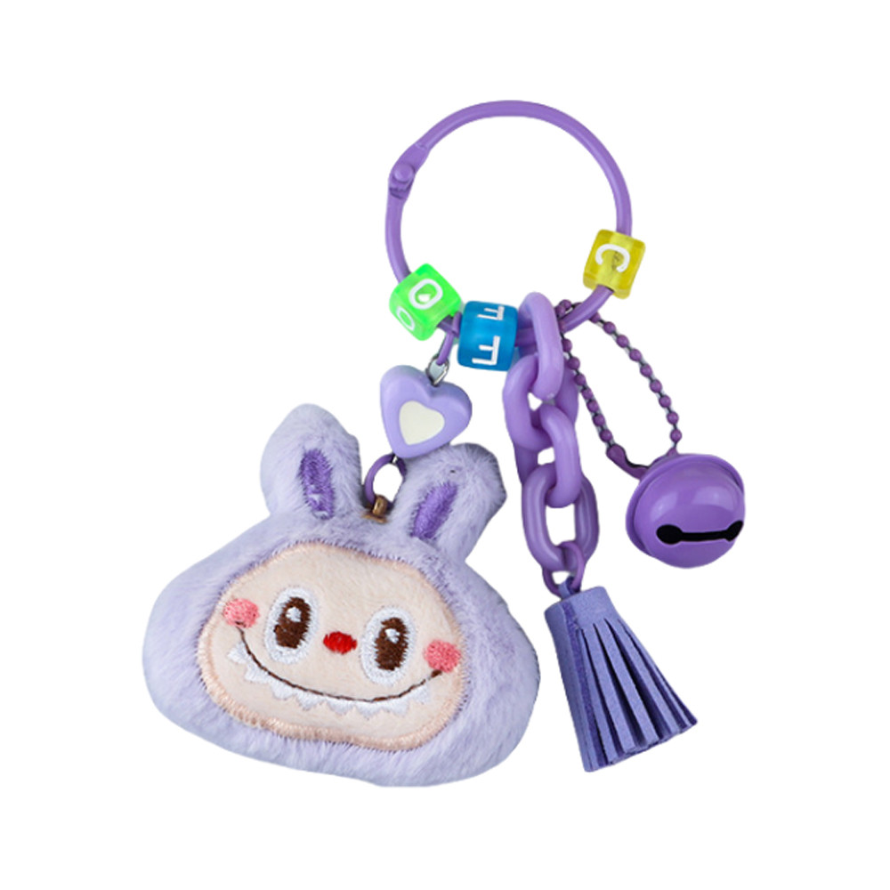 Keychain Key Holder Bag Hanging Pendant Fob Labubu Keyring Doll Bell ...