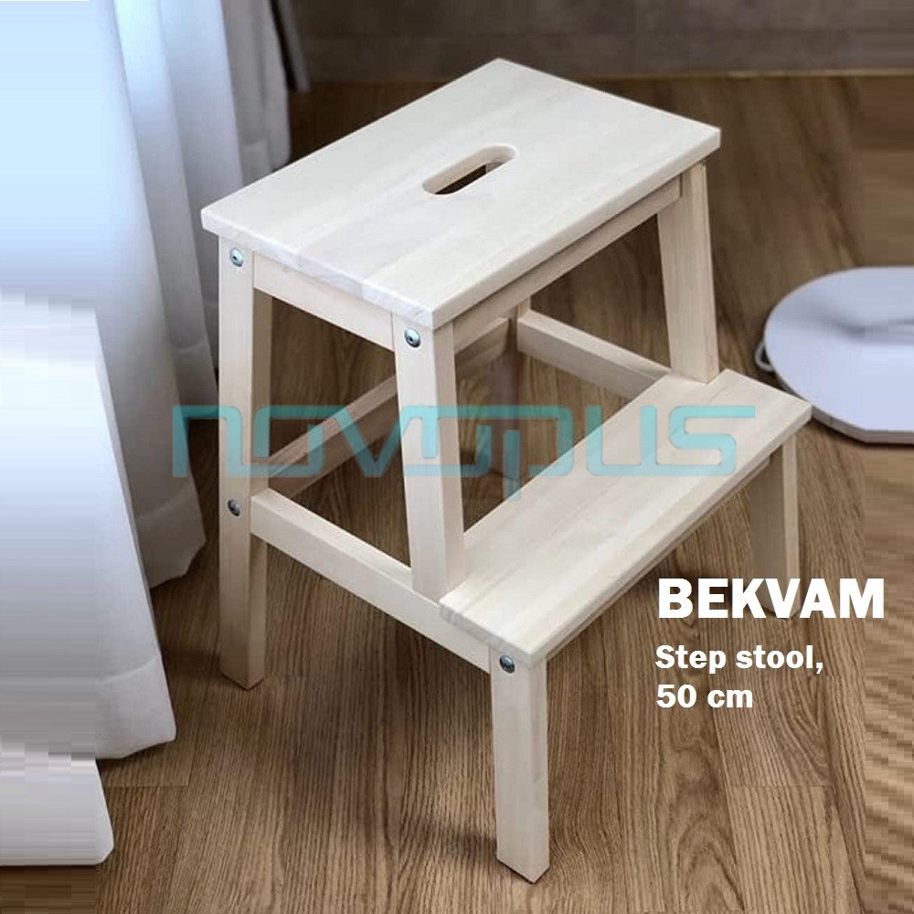 NOVO Super Sturdy Solid Wood Step Stool 50cm / Ladder Chair / Bangku ...