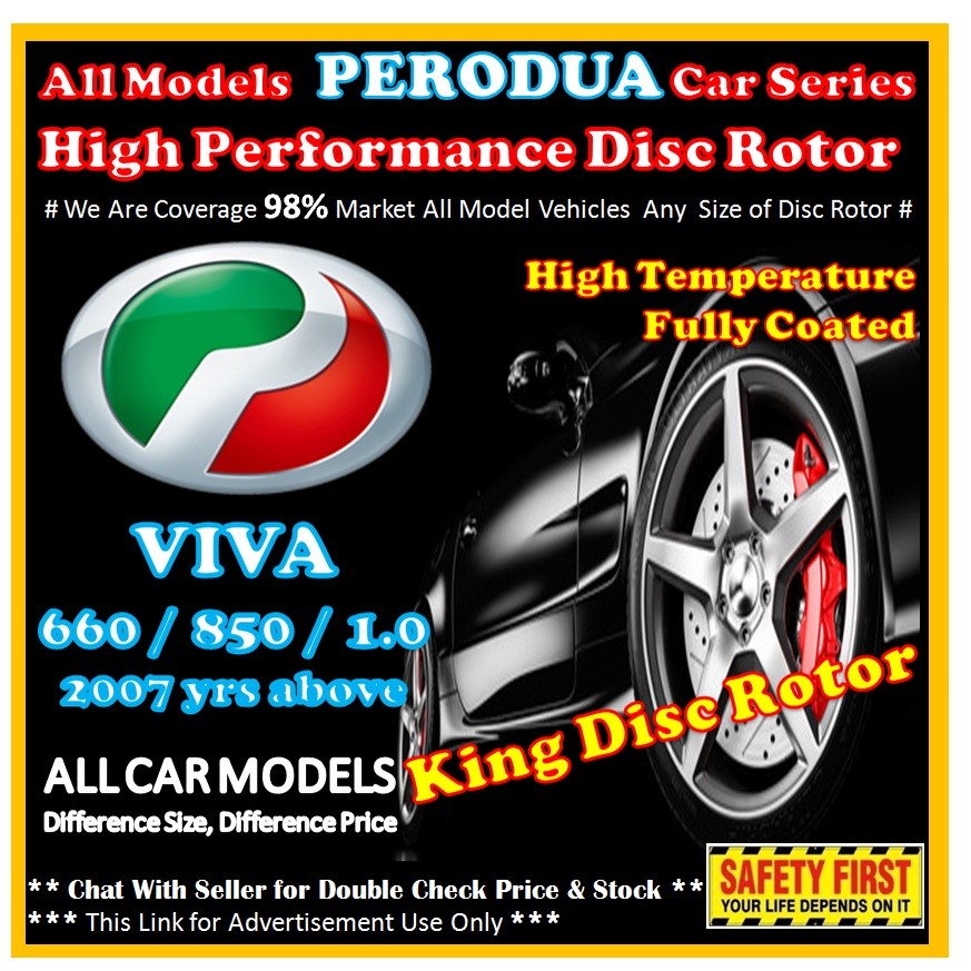 PERODUA VIVA Disc Rotor High Temperature Performance Drilled or Slotted ...
